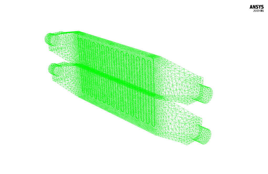 Heat Exchanger with Twisted Barrier CFD Simulation - انسیس فلوئنت